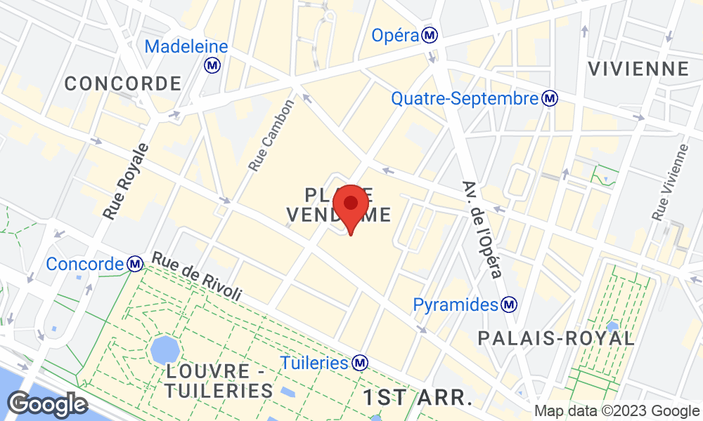 Place Vendome Paris Map